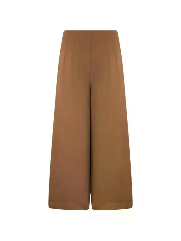 Alberta Ferretti High-waisted Pleated Palazzo Pants - Brown