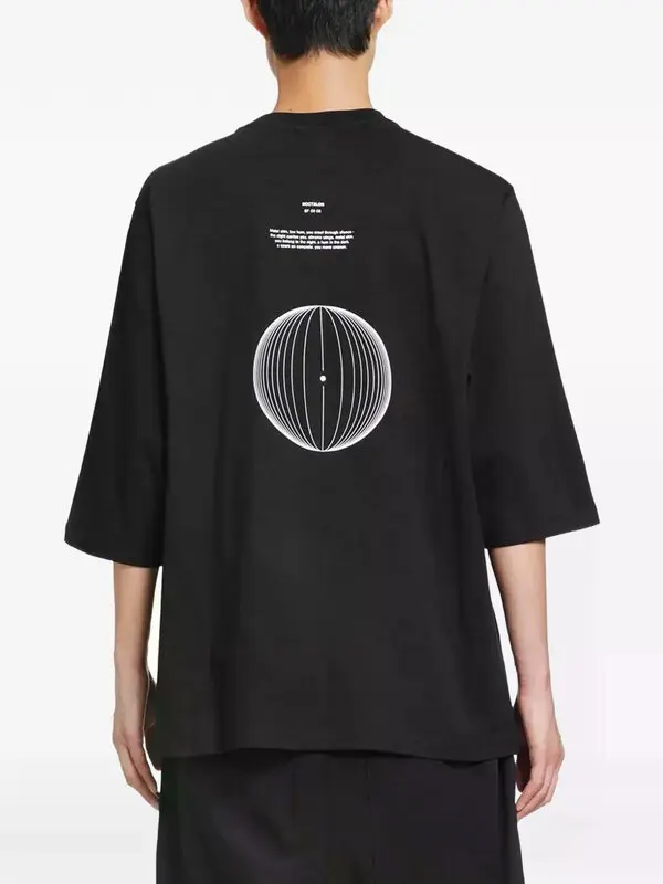 THOM KROM Graphic-print Elbow-sleeve T-shirt