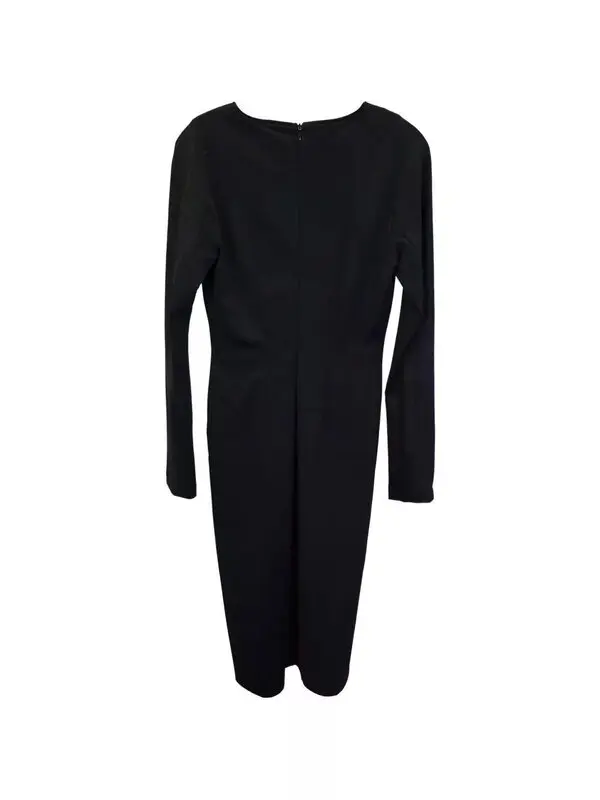 JIL SANDER Scoop Neck Long Sleeve Midi Dress
