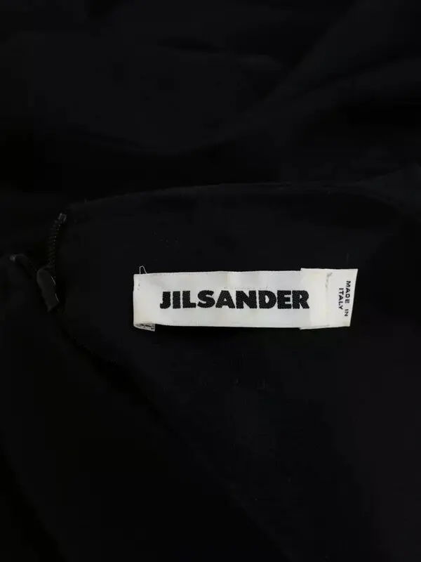JIL SANDER Scoop Neck Long Sleeve Midi Dress