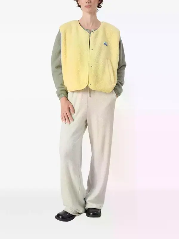 American Vintage Hokton Faux Shearling Gilet - Yellow