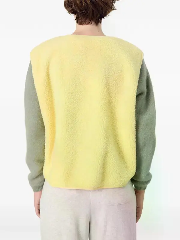 American Vintage Hokton Faux Shearling Gilet - Yellow