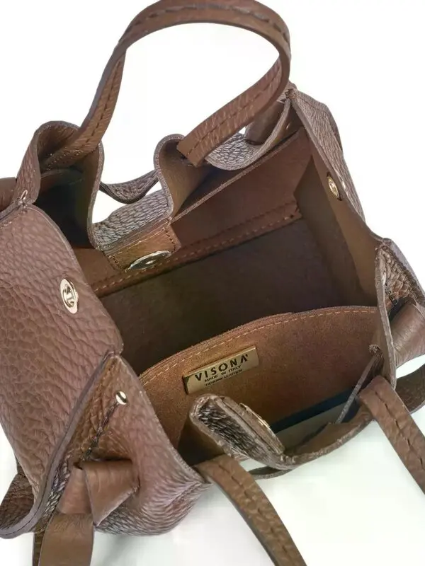 VISONA` Vittorina Leather Tote Bag