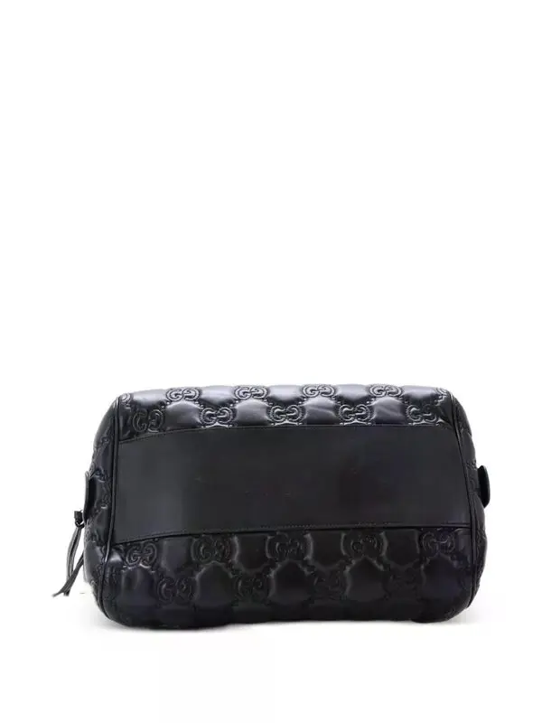 Gucci Ophidia Convertible Boston Top Handle Bag Gg Matelassé Leather Medium Satchel