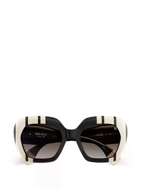 ETNIA BARCELONA Ibiza 14 Striped Square Frame Sunglasses