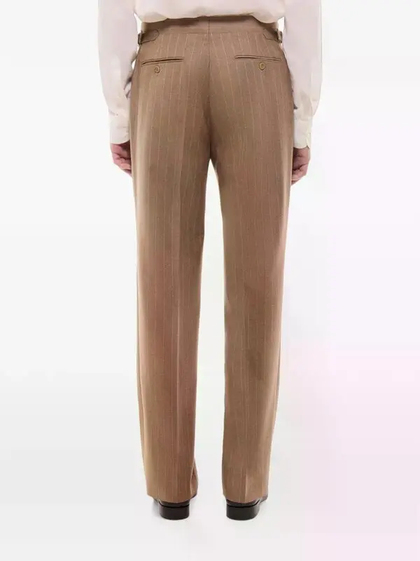 FURSAC Pinstripe Pleated Wide-leg Trousers