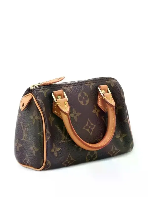 LOUIS VUITTON Speedy Mini Hl Handbag Monogram Canvas Satchel - Brown