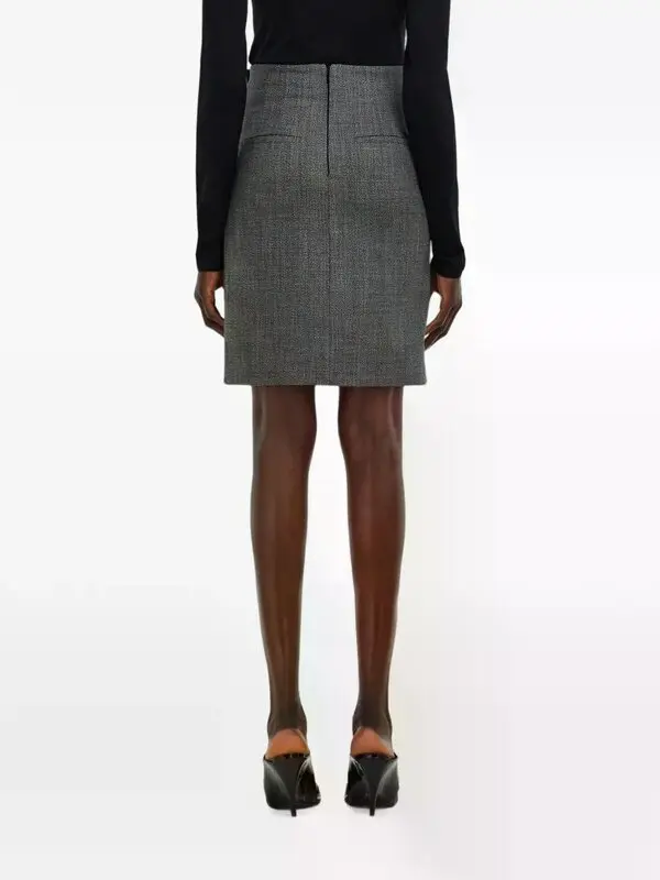 FERRAGAMO Button Detailed Straight Cut Skirt
