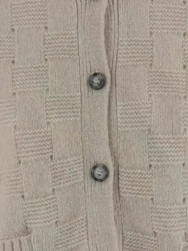 ALLUDE Basket-weave Knitted Cardigan