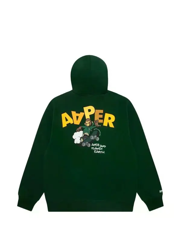 AAPE BY *A BATHING APE Graphic Hoodie - Green