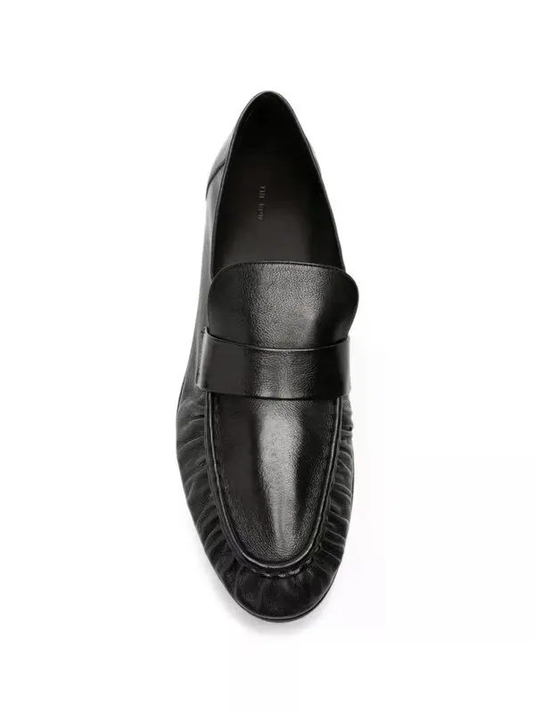 THE ROW Ruched Leather Loafers