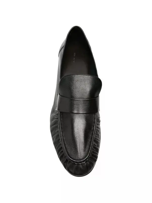 THE ROW Ruched Leather Loafers