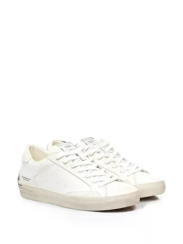 CRIME LONDON Distressed-effect Leather Sneakers