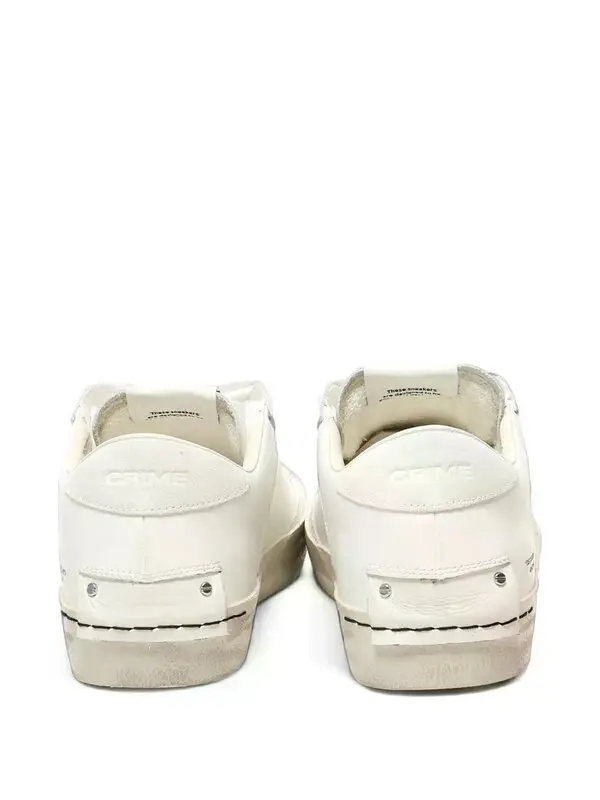 CRIME LONDON Distressed-effect Leather Sneakers
