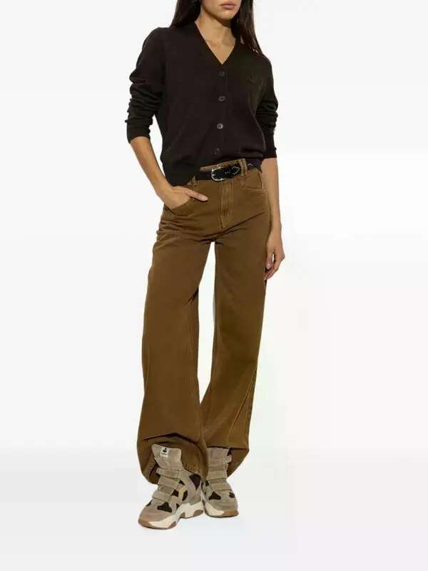 MARANT ETOILE Karina Logo-patch V-neck Cardigan
