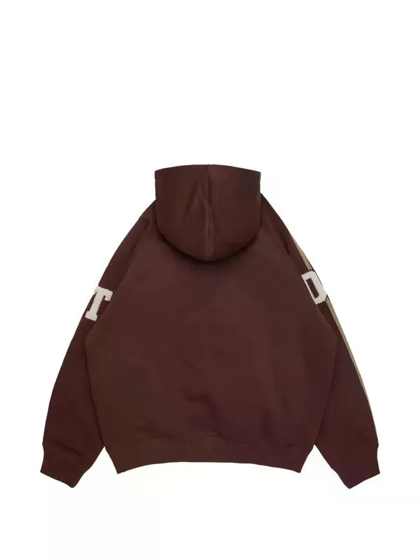 DENIM TEARS Chenille-patch Zip-up Hoodie