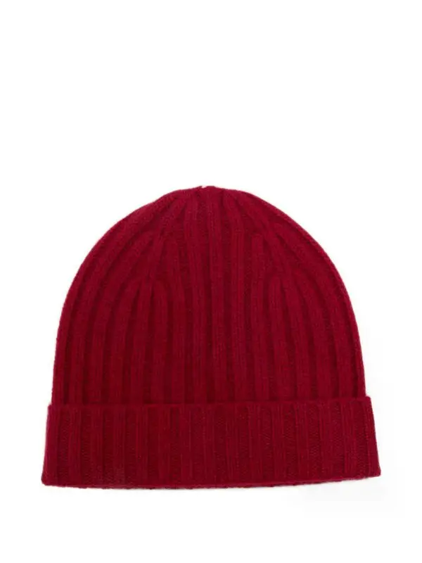BEYOU Ribbed-knit Beanie Hat - Red