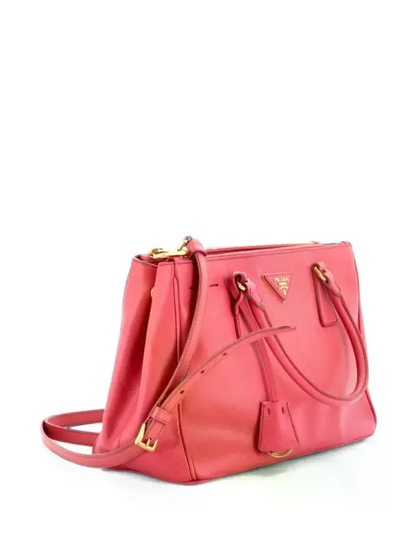 Prada Double Zip Lux Saffiano Leather Medium Tote Bag