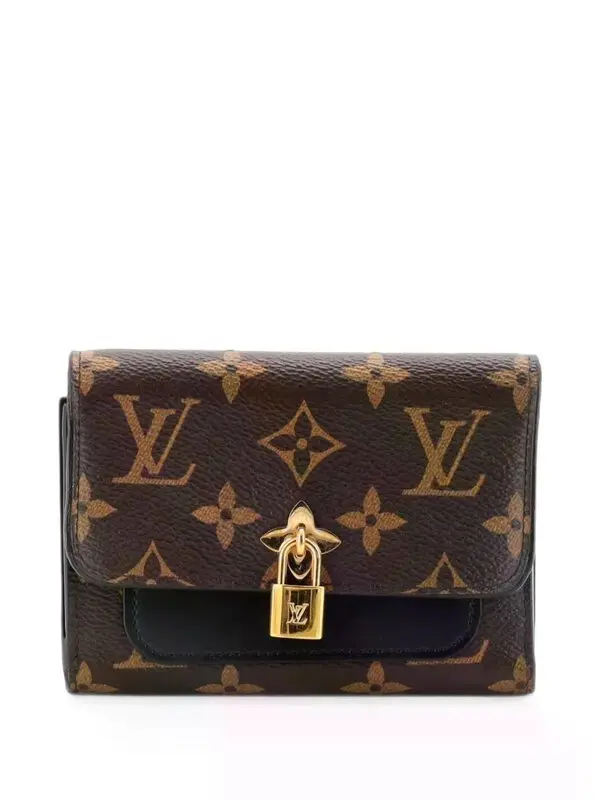 LOUIS VUITTON Flower Wallet Monogram Canvas Compact Small Wallets