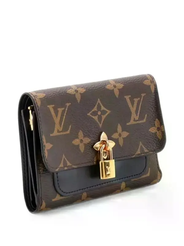 LOUIS VUITTON Flower Wallet Monogram Canvas Compact Small Wallets