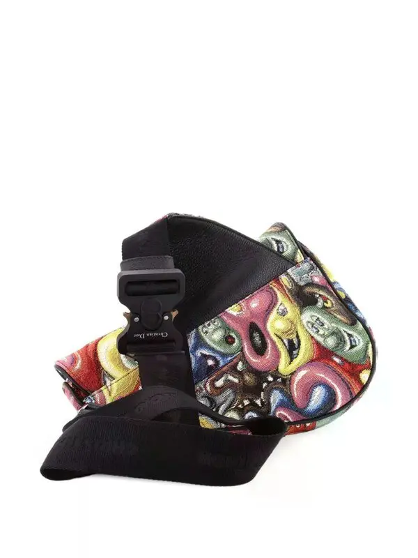 Dior Kenny Scharf Saddle Jacquard Crossbody Bag