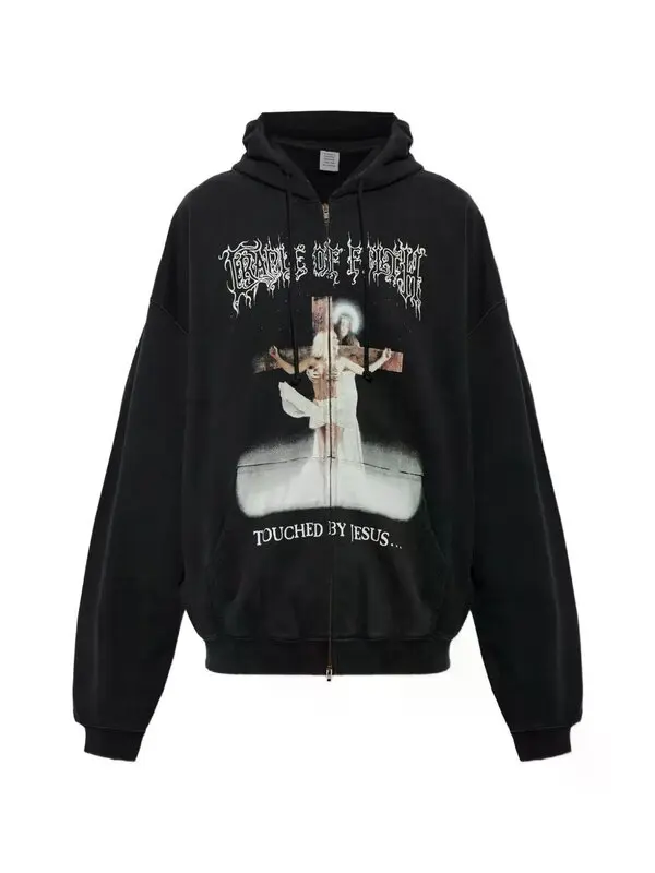 Vetements Graphic-print Zip-up Hoodie