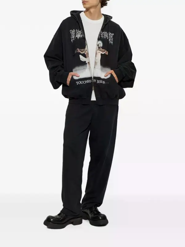 Vetements Graphic-print Zip-up Hoodie
