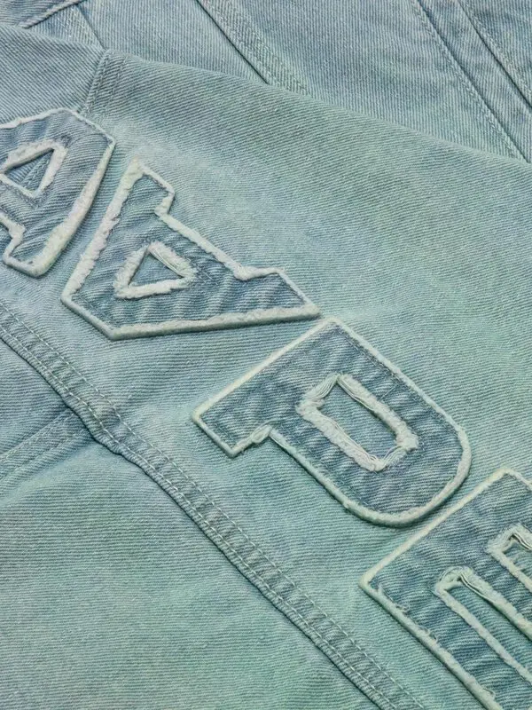 AAPE BY *A BATHING APE Moonface Logo Hooded Denim Jacket