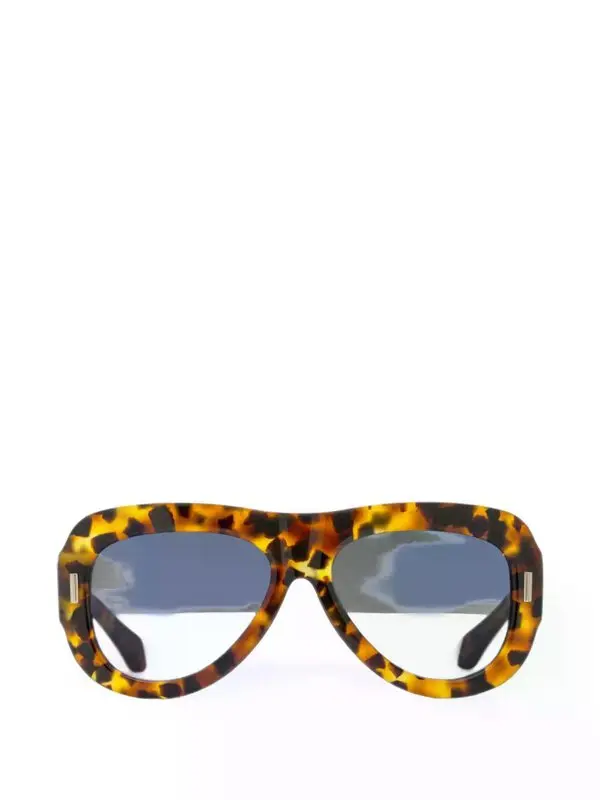 FERRAGAMO Oversized Tortoiseshell Effect Sunglasses
