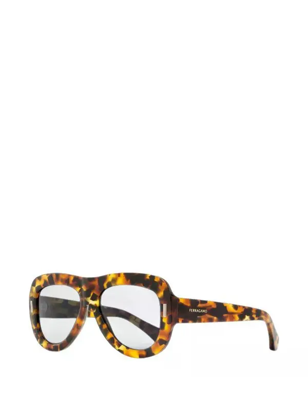 FERRAGAMO Oversized Tortoiseshell Effect Sunglasses