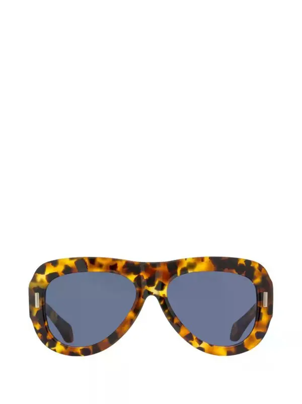 FERRAGAMO Oversized Tortoiseshell Effect Sunglasses - Brown