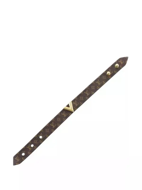 LOUIS VUITTON Monogram Essential V Bracelet - Brown