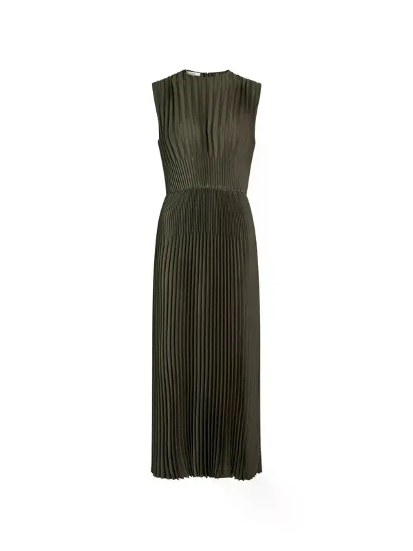 Vince Pleated Sleeveless Maxi Dress