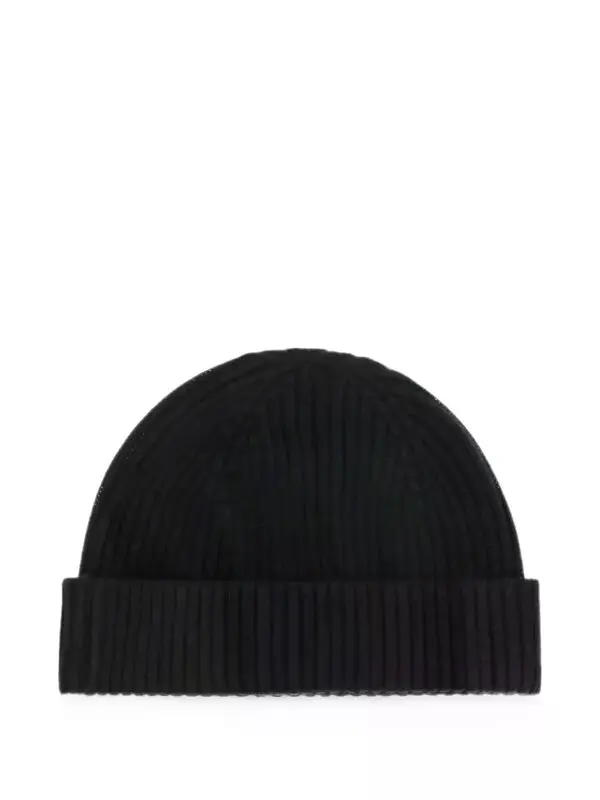 PARAJUMPERS Ribbed-knit Logo-patch Beanie Hat