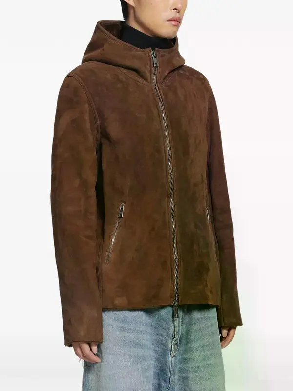 GIORGIO BRATO Suede Hooded Jacket