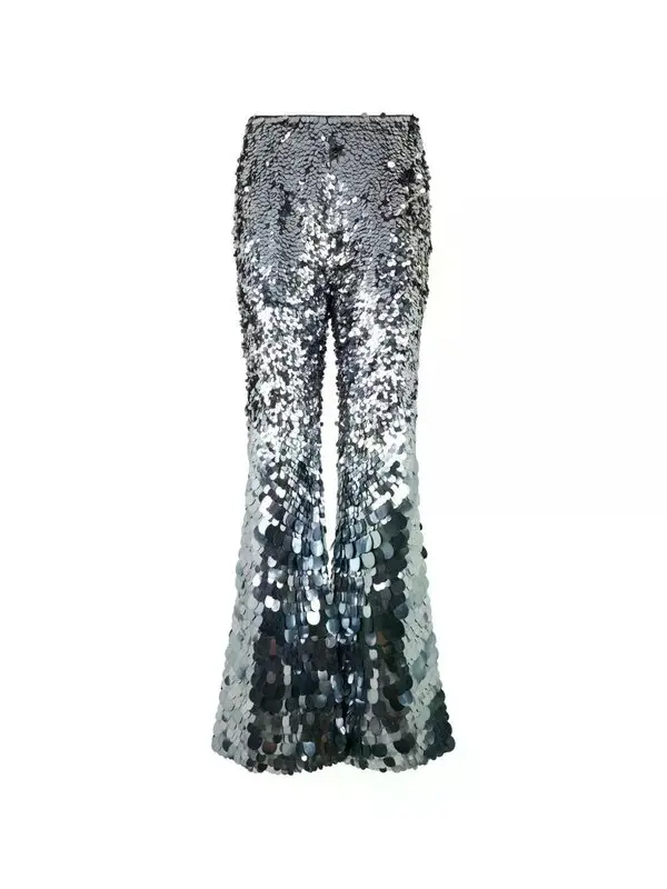 Alberta Ferretti Sequin-embellished Flared Trousers
