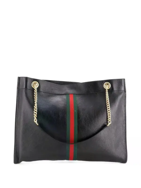 Gucci Rajah Chain Leather Large Tote Bag