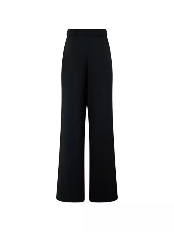 Alberta Ferretti Belted Pleated Straight Trousers
