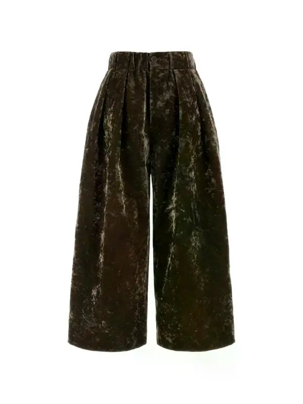 UMA WANG Poetic Velvet Wide-leg Trousers