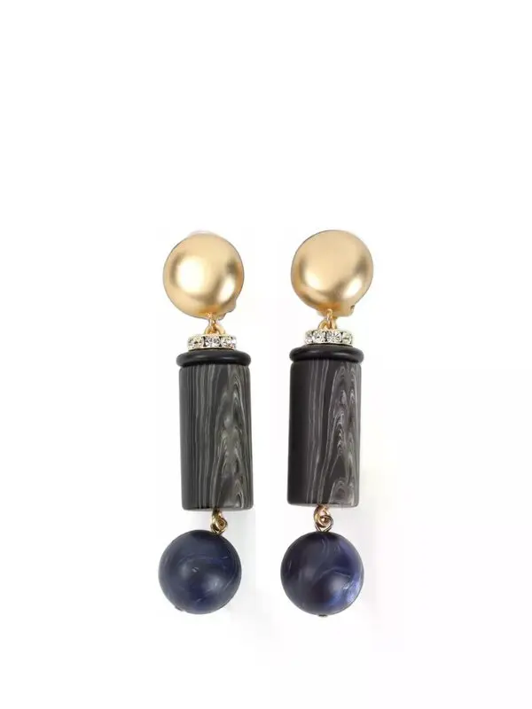 Giorgio Armani Crystal-embellished Drop Earrings - Gold