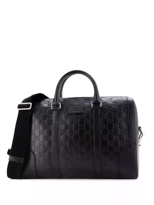 Gucci Eden Leather Medium Business Bag - Black