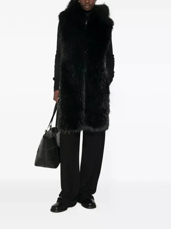 Moncler Faux Fur Hooded Gilet
