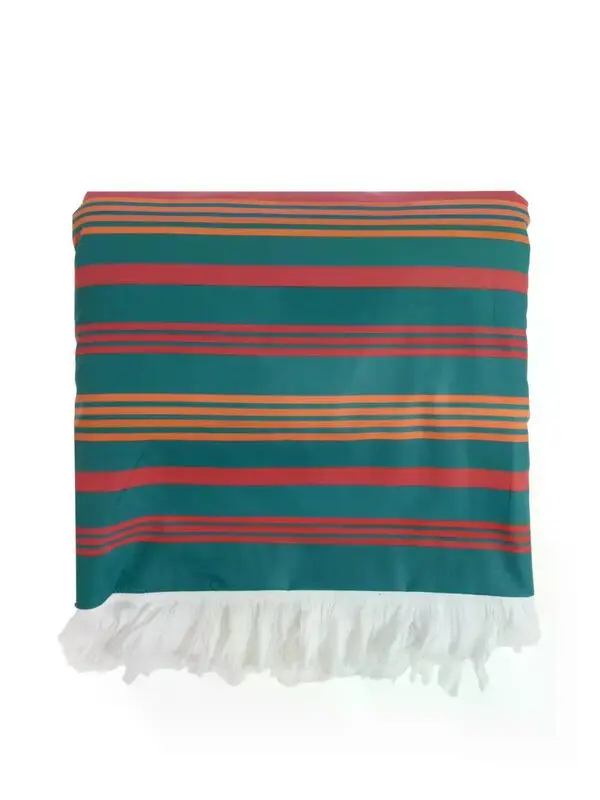 Etro Double-sided Fringed Beach Towel - Green