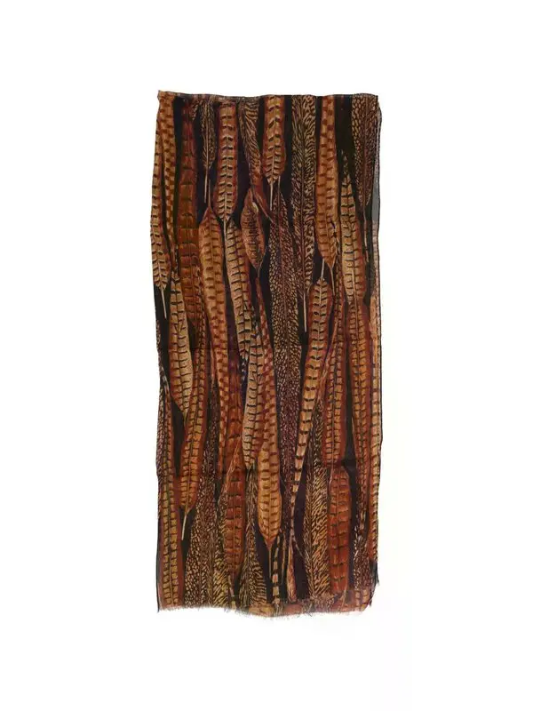 Valentino Garavani Feather-print Scarf