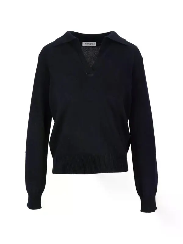 KANGRA Long-sleeve Polo Sweatshirt - Blue