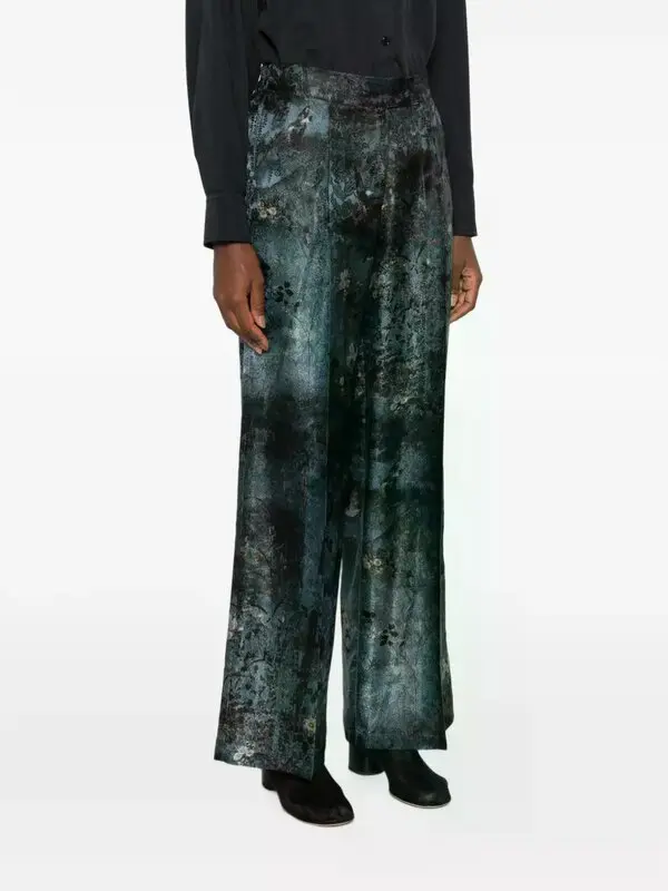 PIERRE-LOUIS MASCIA Abstract Print Wide-leg Trousers