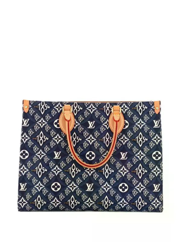 LOUIS VUITTON Onthego Limited Edition Monogram Jacquard Mm Tote Bag - Blue