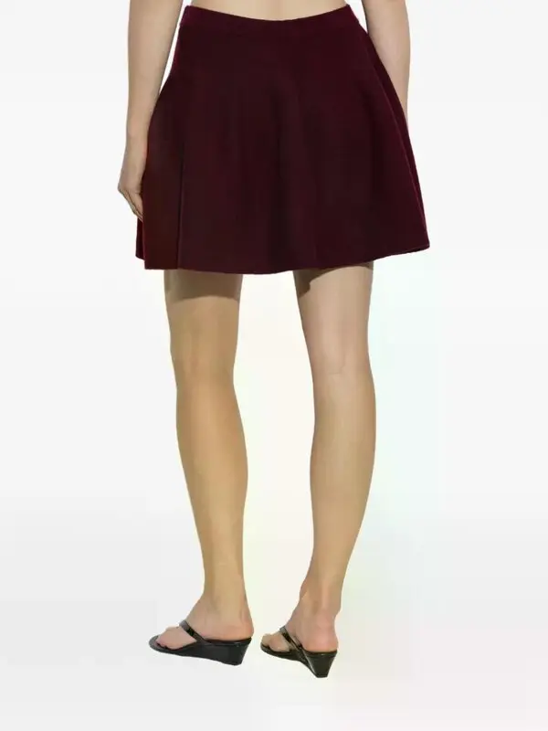 LISA YANG Pleated Cashmere Mini Skirt
