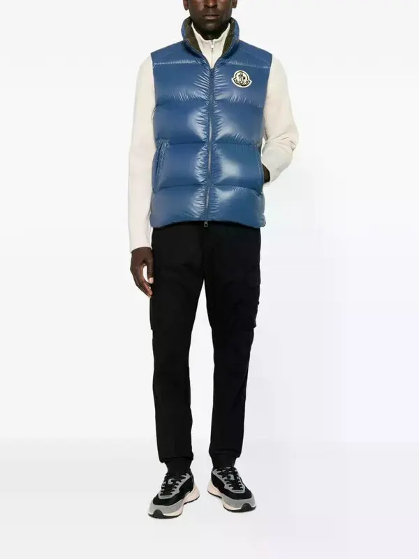 Moncler Belice Quilted Gilet With Logo Patch