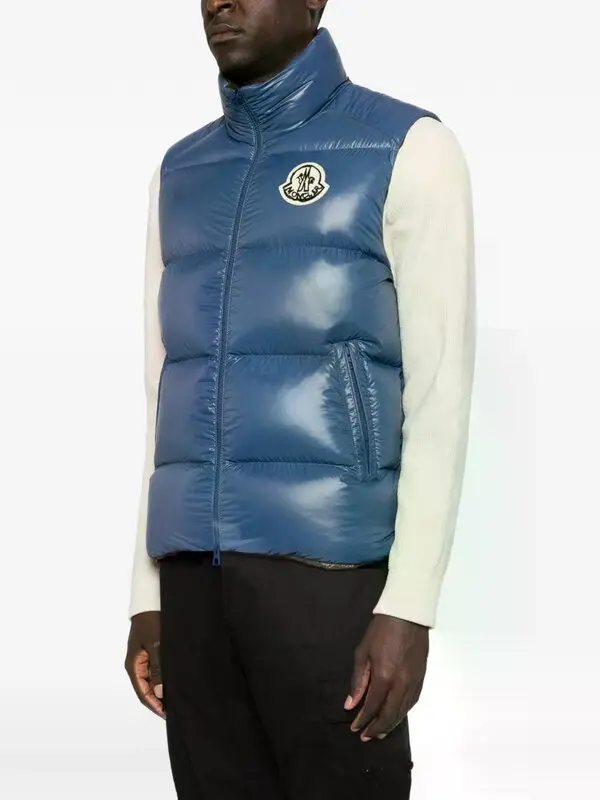 Moncler Belice Quilted Gilet With Logo Patch